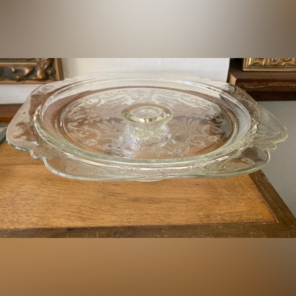 American Vintage | Kitchen | Vintage Federal Glass Patrician Spoke Cake ...